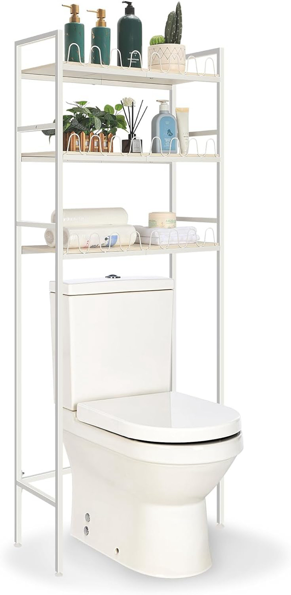 17 Stories Tasharn Metal Freestanding Bathroom Shelves | Wayfair