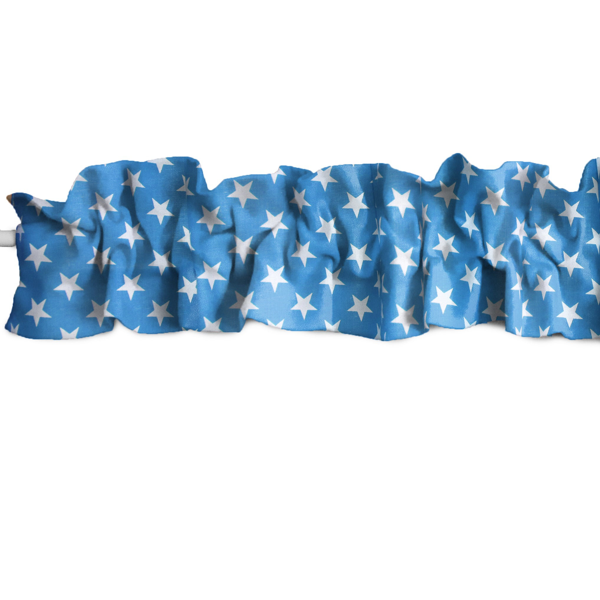 lovemyfabric Stars Print Sleeve Topper Window Valance | Wayfair