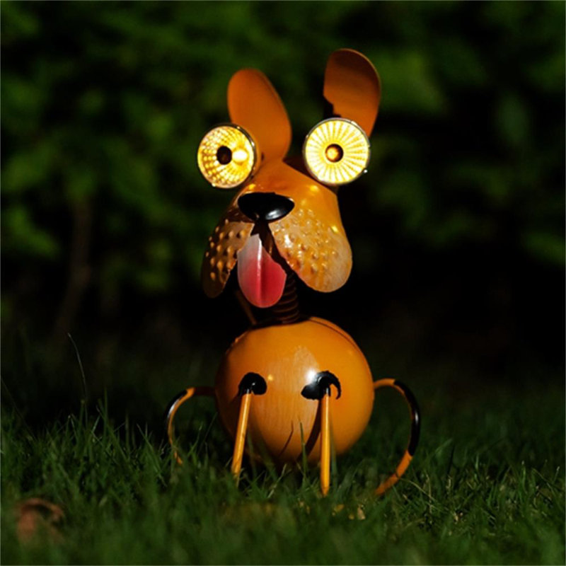 Arlmont & Co. Outdoor Funny Metal Dog Statues | Wayfair