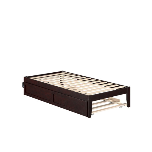 Lark Manor Aayanna Solid Wood Sturdy Platform Bed with Guest Trundle ...