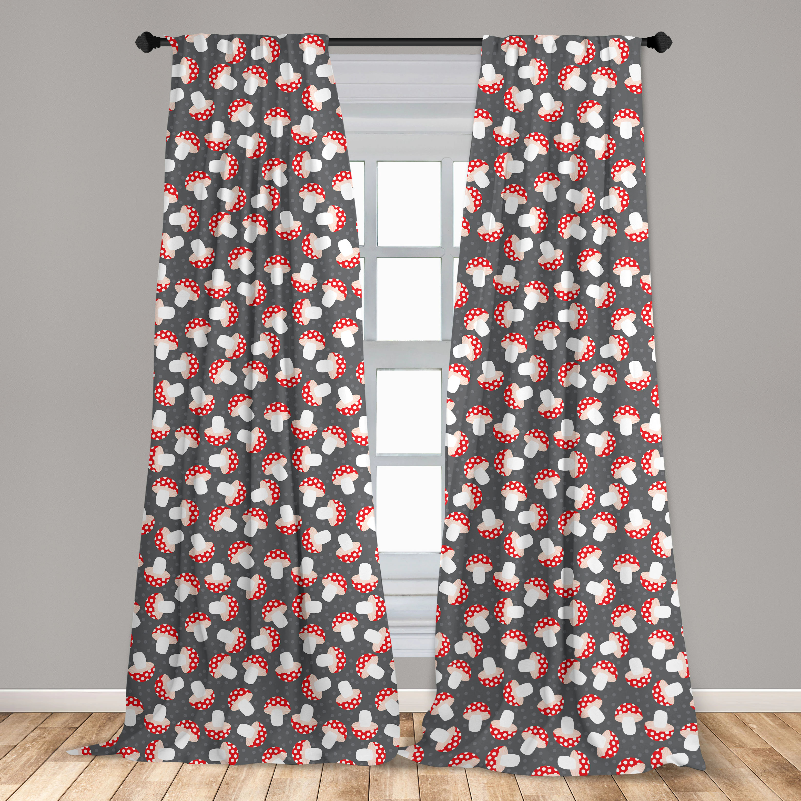 East Urban Home Mushroom Semi-Sheer Rod Pocket Curtain Panels | Wayfair