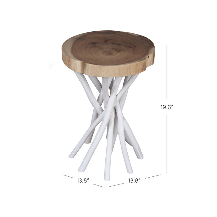 Sand & Stable Selah Solid Wood Tree Stump End Table & Reviews | Wayfair