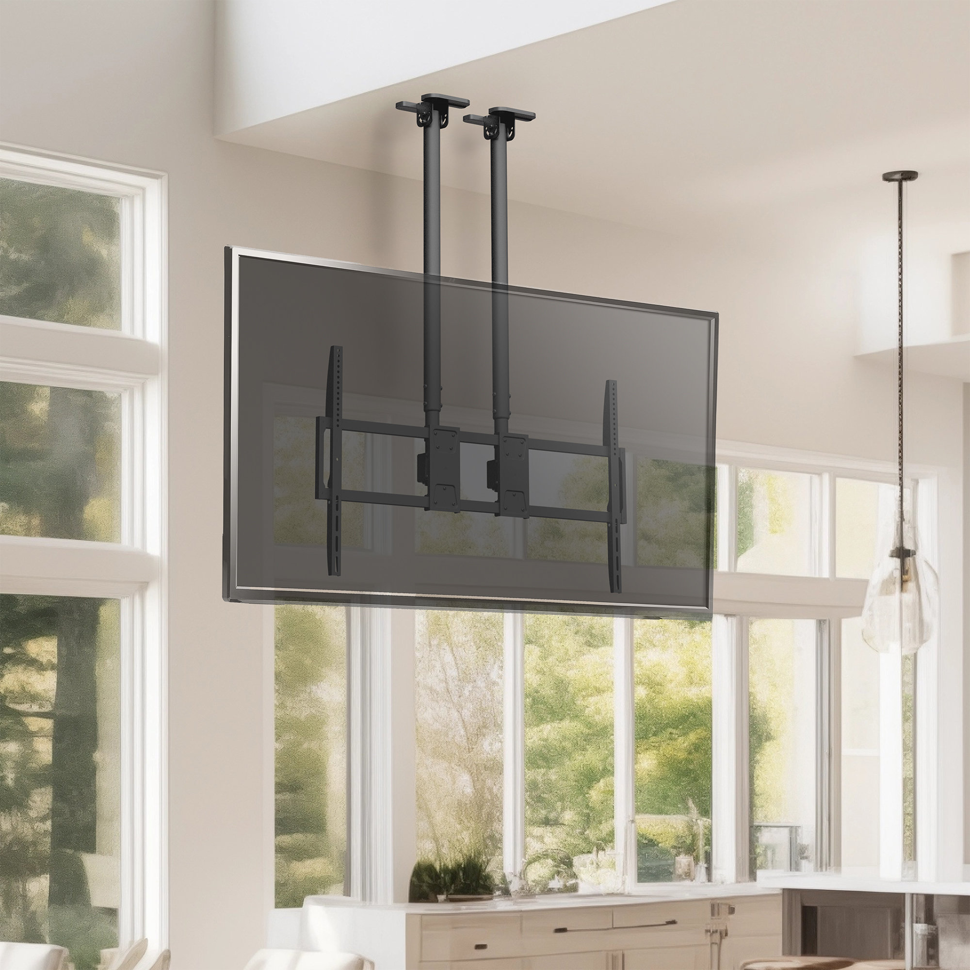 VIVO Extending Large Ceiling TV Mount, 60 to 120 inch Screens, Dual ...