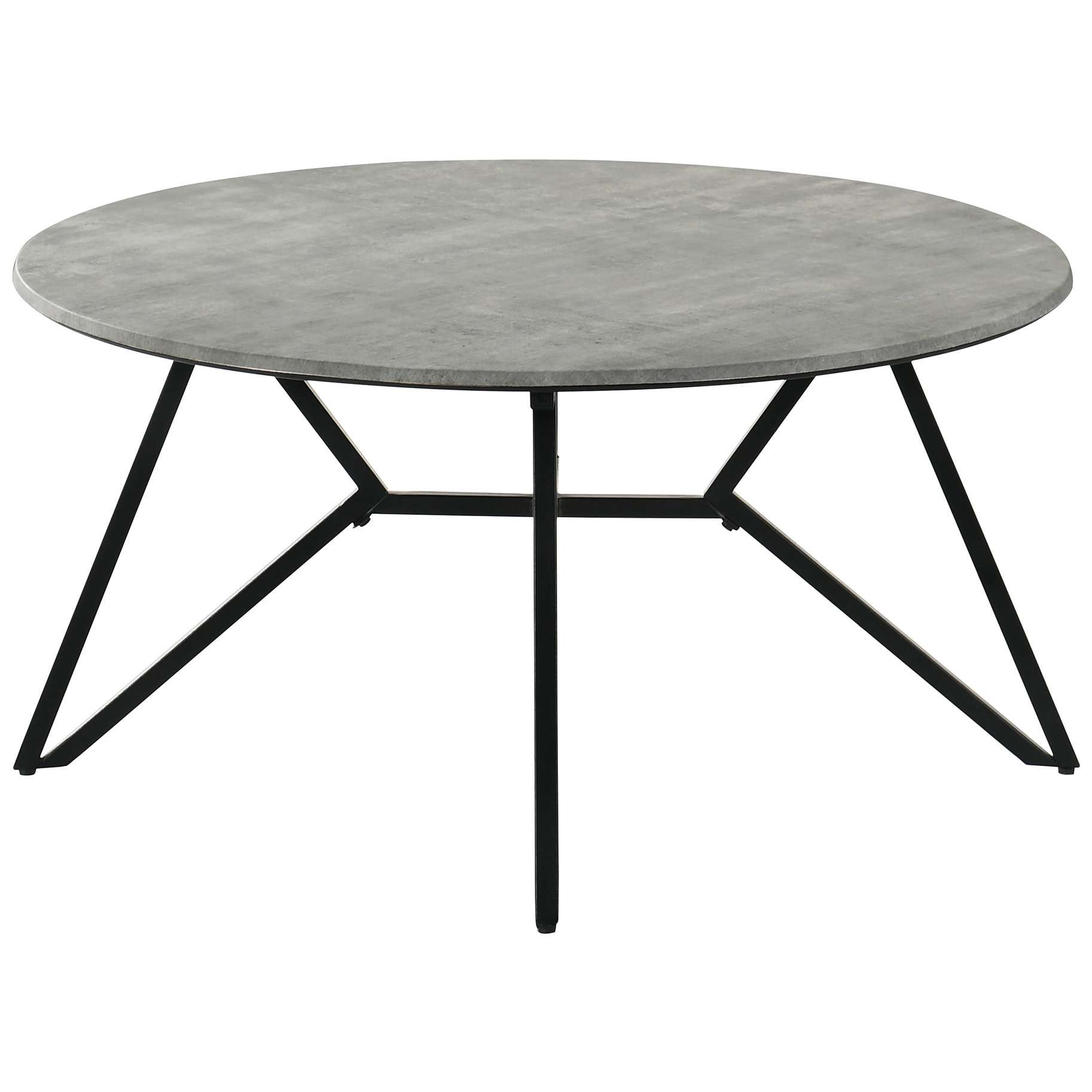 George Oliver Contemporary Urban - Industrial Round Coffee Table With ...