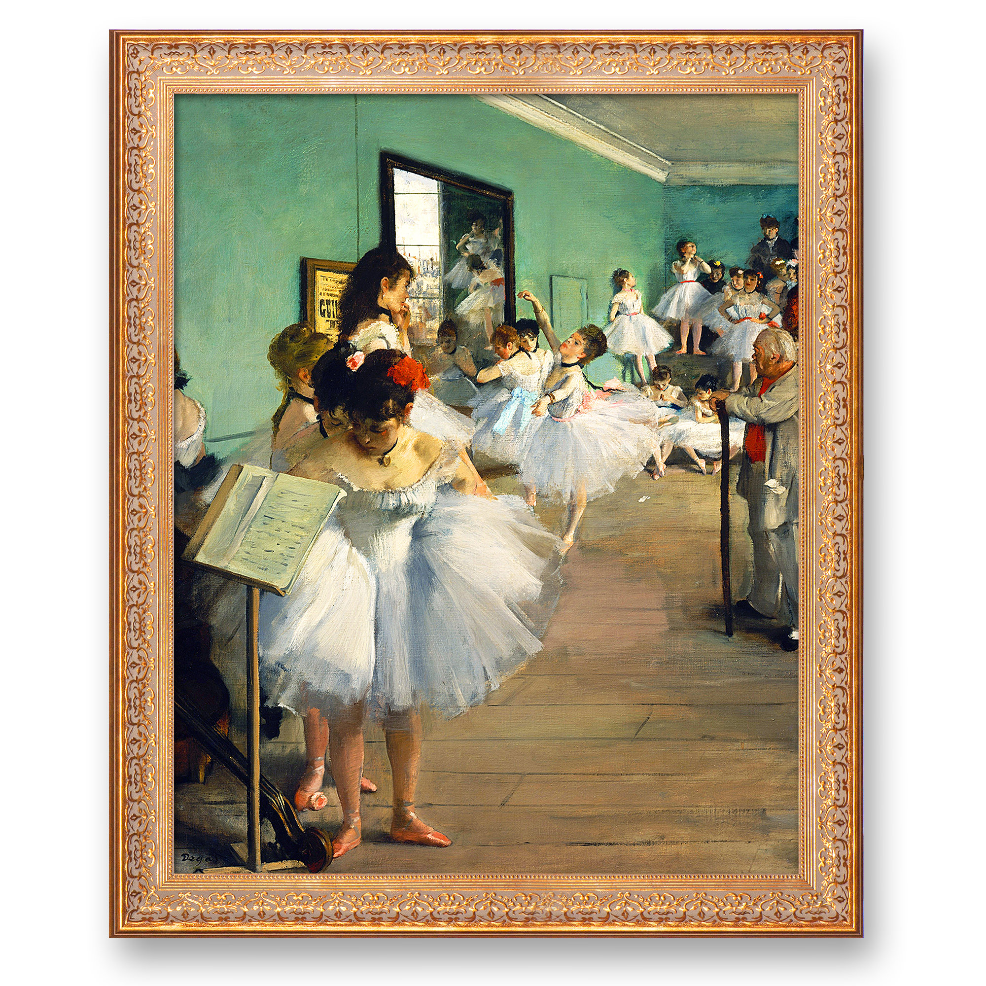 Vault W Artwork The Dance Class by Edgar Degas Framed Size:34.5 x 28.5 ...