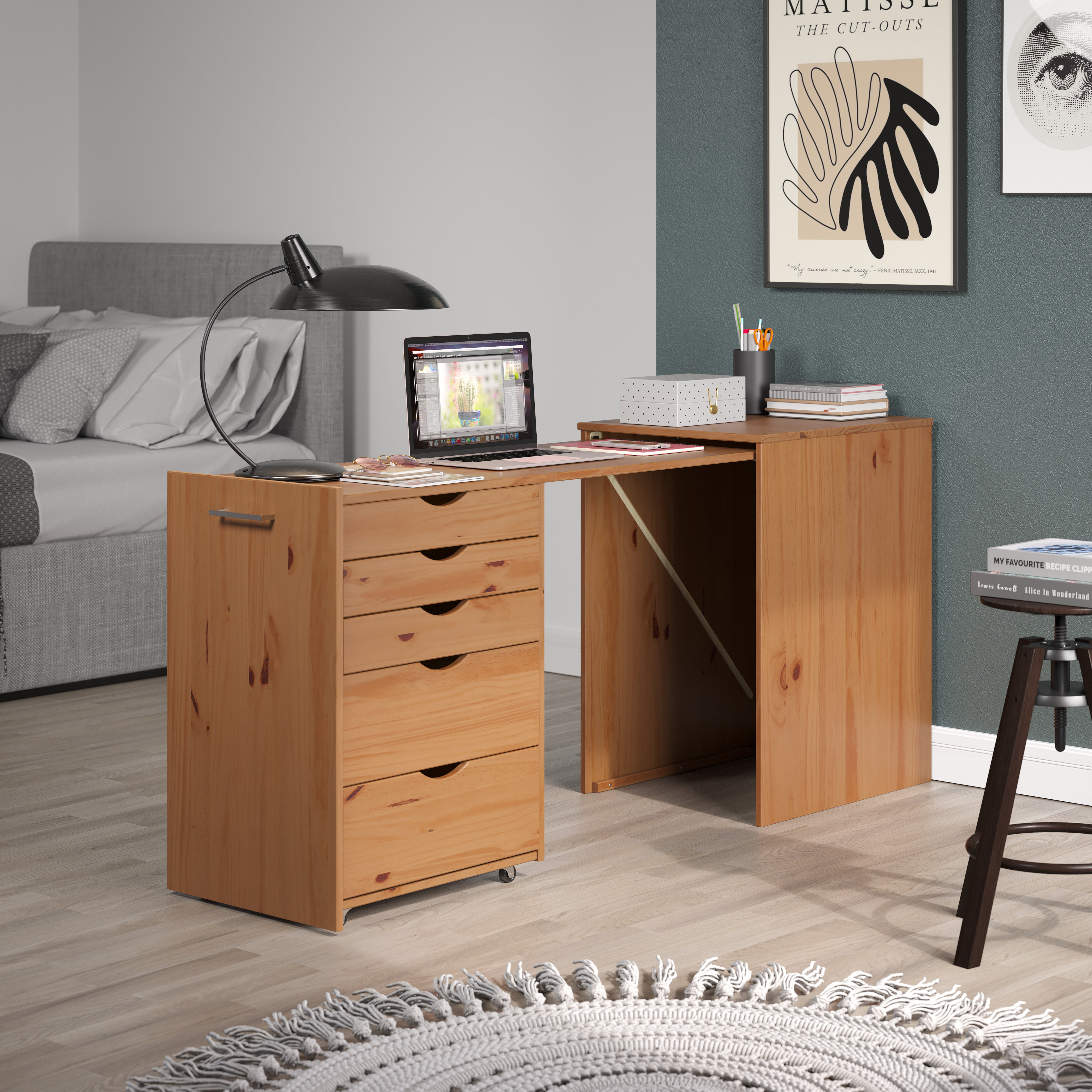 Latitude Run® Khaleesi 30.31'' W Rectangle Writing Desk & Reviews | Wayfair