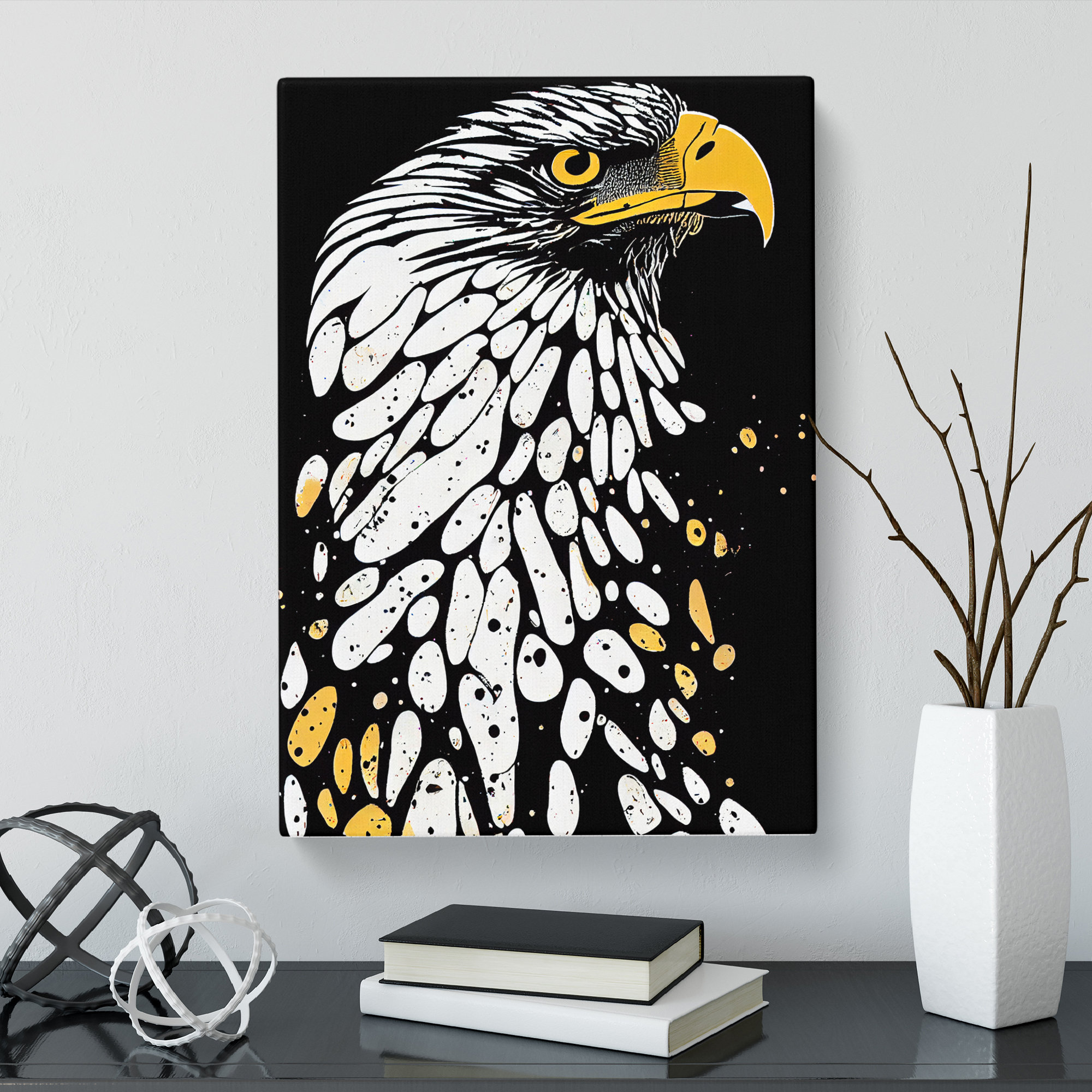 Alpen Home Fullerton Eagle Splatter Vol.2 - Wrapped Canvas Graphic Art ...