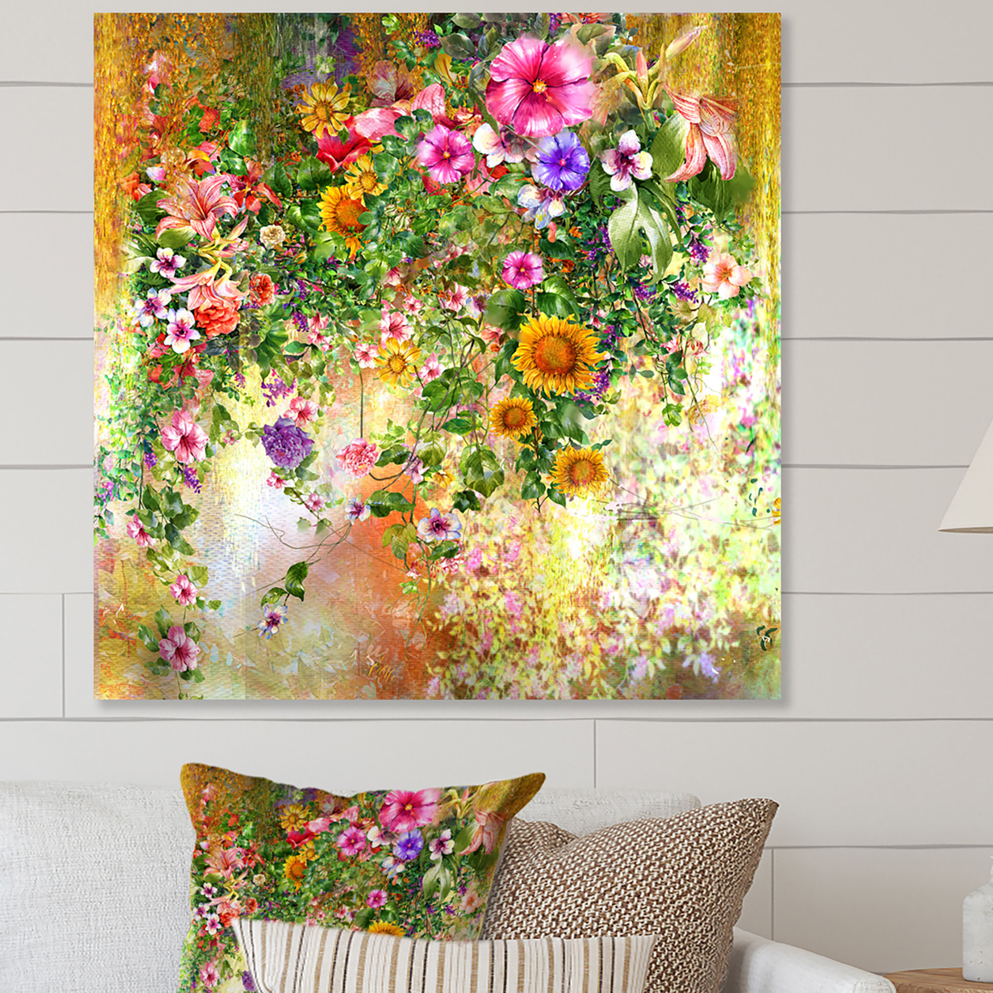 Winston Porter Modern Pink And Green Summer Garden VIII - Picture Frame ...