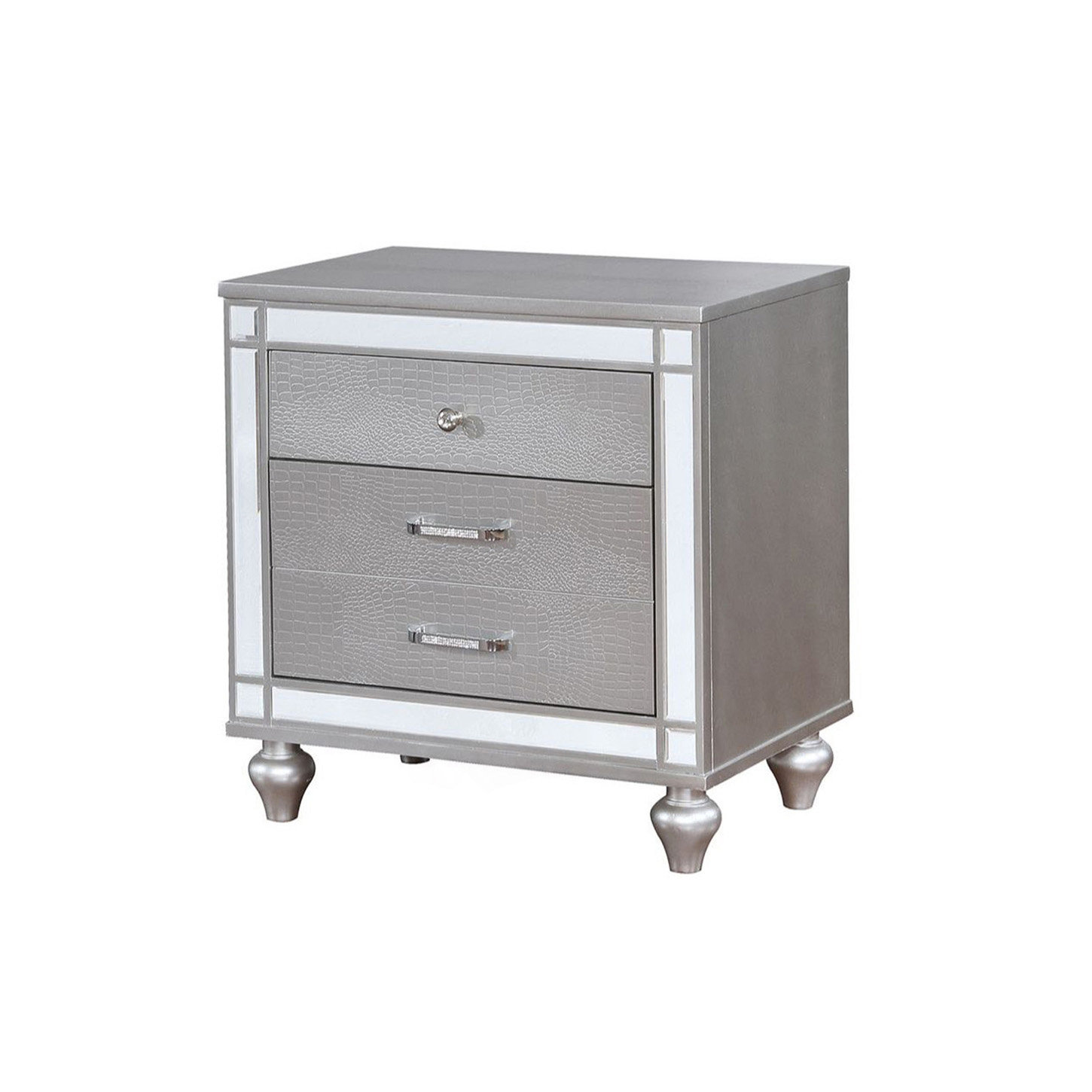 House of Hampton® 2 Drawers Drawer With Mirror Trim | Wayfair
