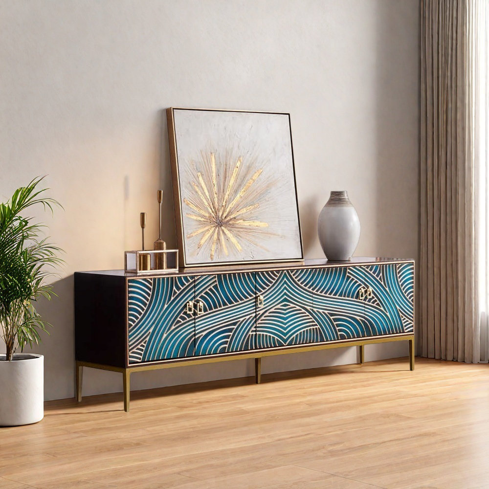 Trentastic Trails Metal handle TV cabinet for large storage | Wayfair