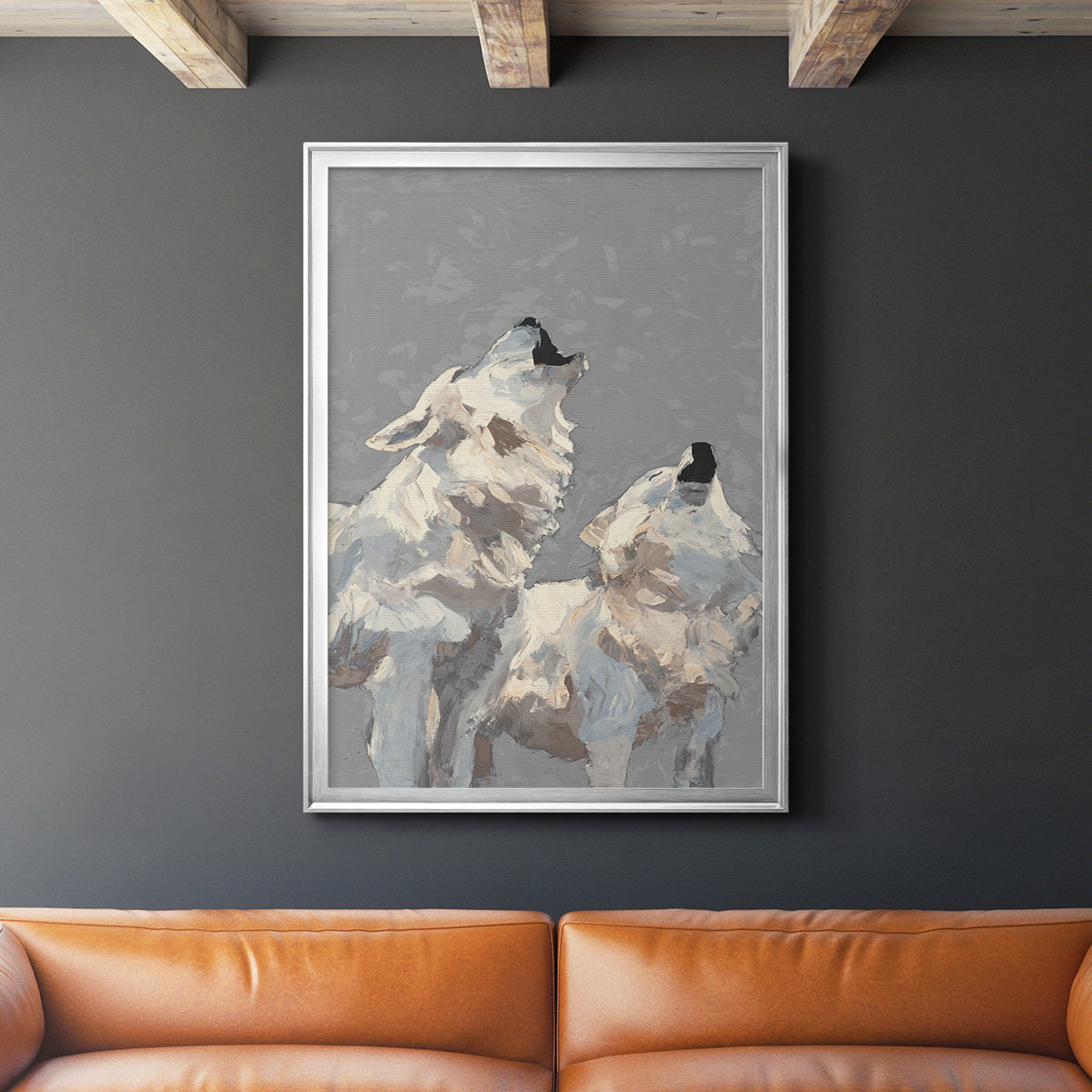 Loon Peak® Midnight Wolves Framed On Paper Print | Wayfair
