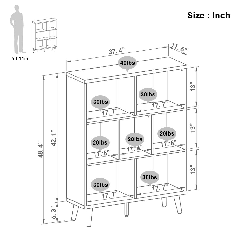 Mercury Row® Nakamura 48.43" H x 37.4" W Cube Bookcase & Reviews | Wayfair