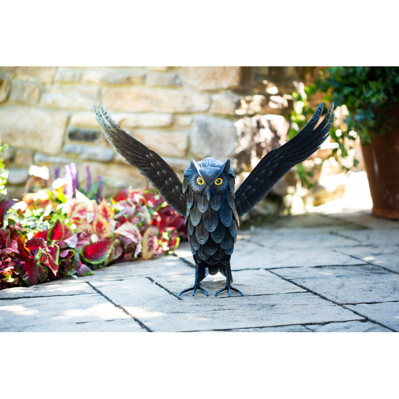 Loon Peak® Hadda Metal Owl Garden Statue | Wayfair