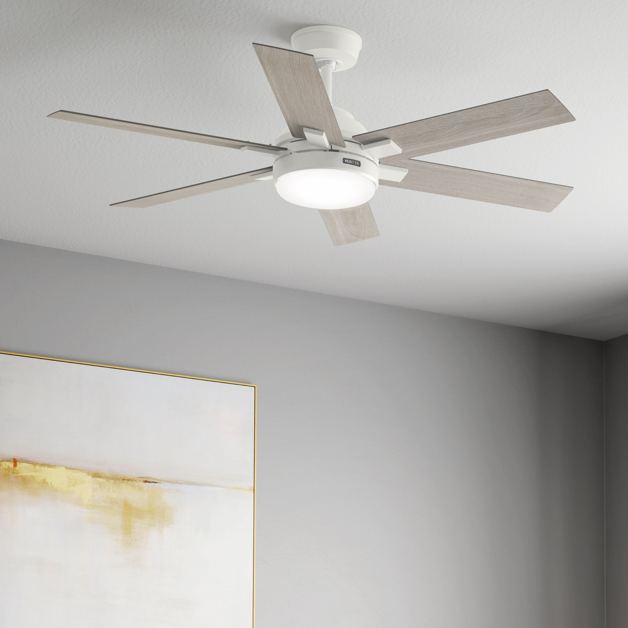 Hunter Fan Georgetown Easy Installation 52" 6 - Blade Ceiling Fan with ...