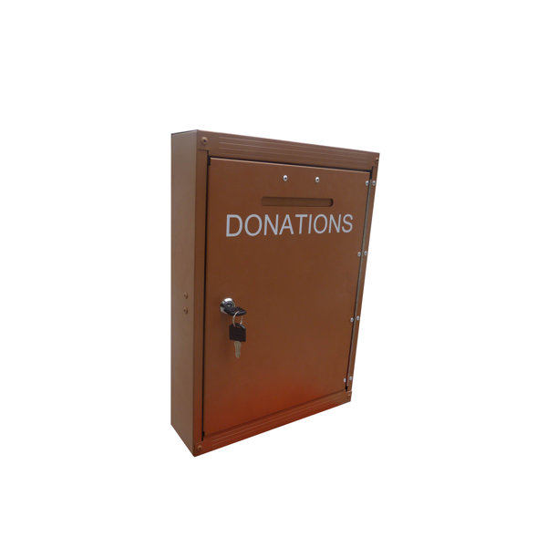 Fixturedisplays Aluminum Metal Durable Outdoor Donation Box Charity Box ...