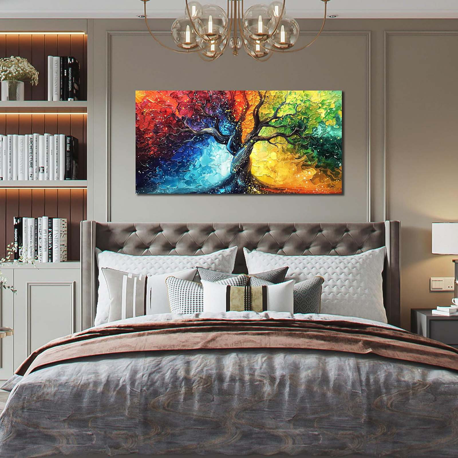 Lark Manor™ Tree Pictures Wall Decor For Living Room - Home Office ...