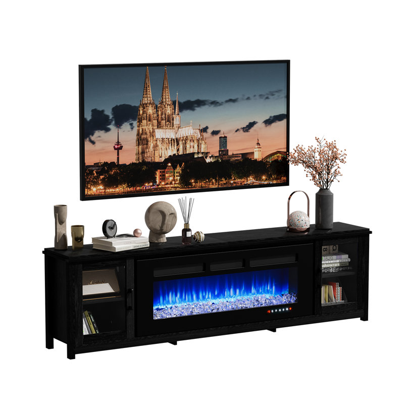 Latitude Run® Philmont 80" TV Stand for TVs up to 90" with Electric ...