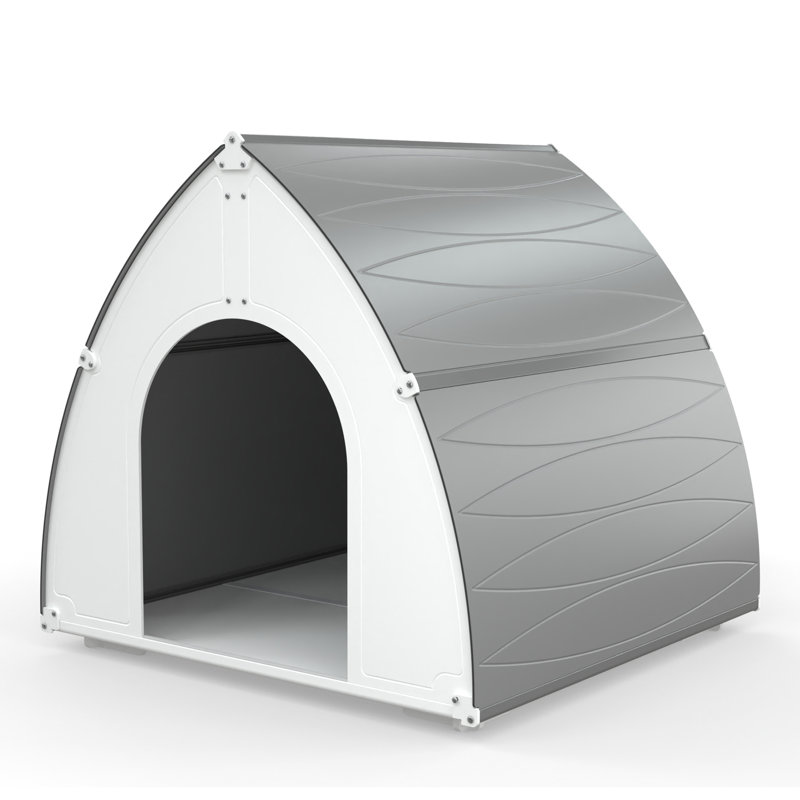 Palram Pets White Plastic Igloo Style Dog House | Wayfair