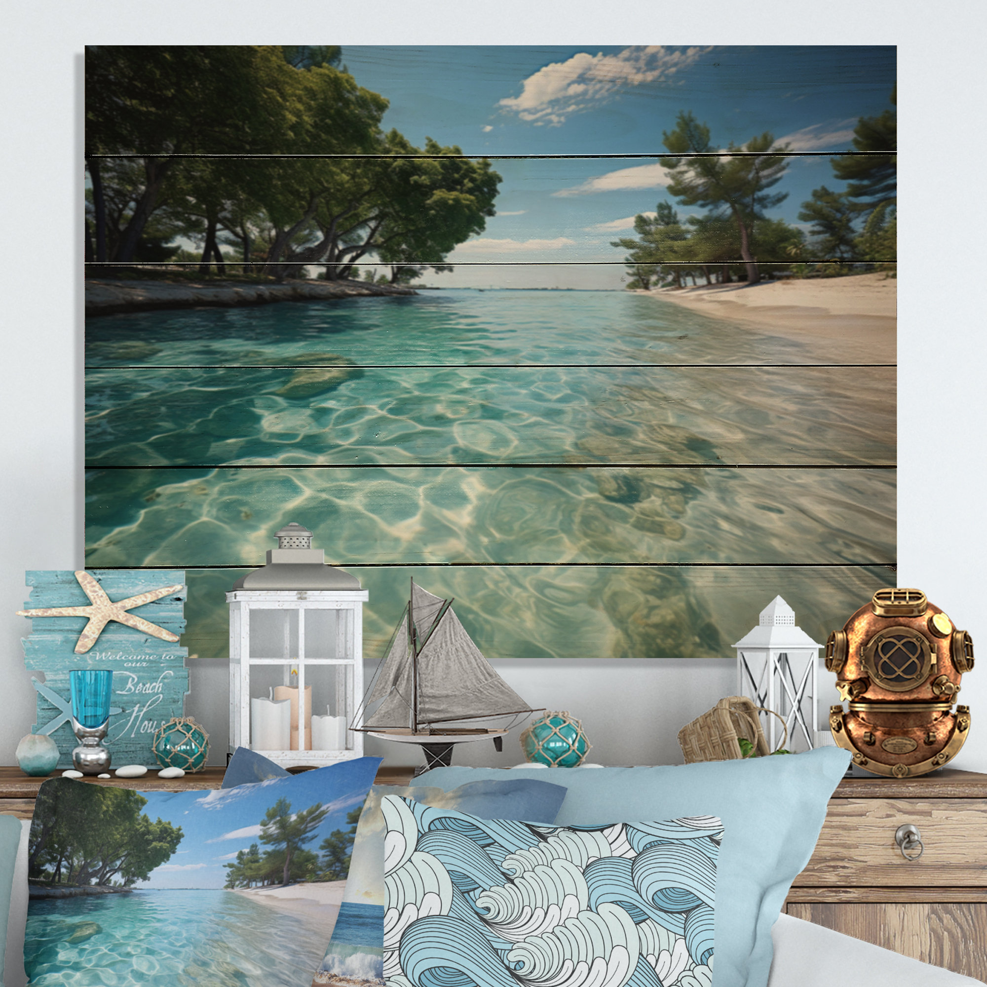 Dovecove Beach Sandy Paradise II On Wood Print | Wayfair