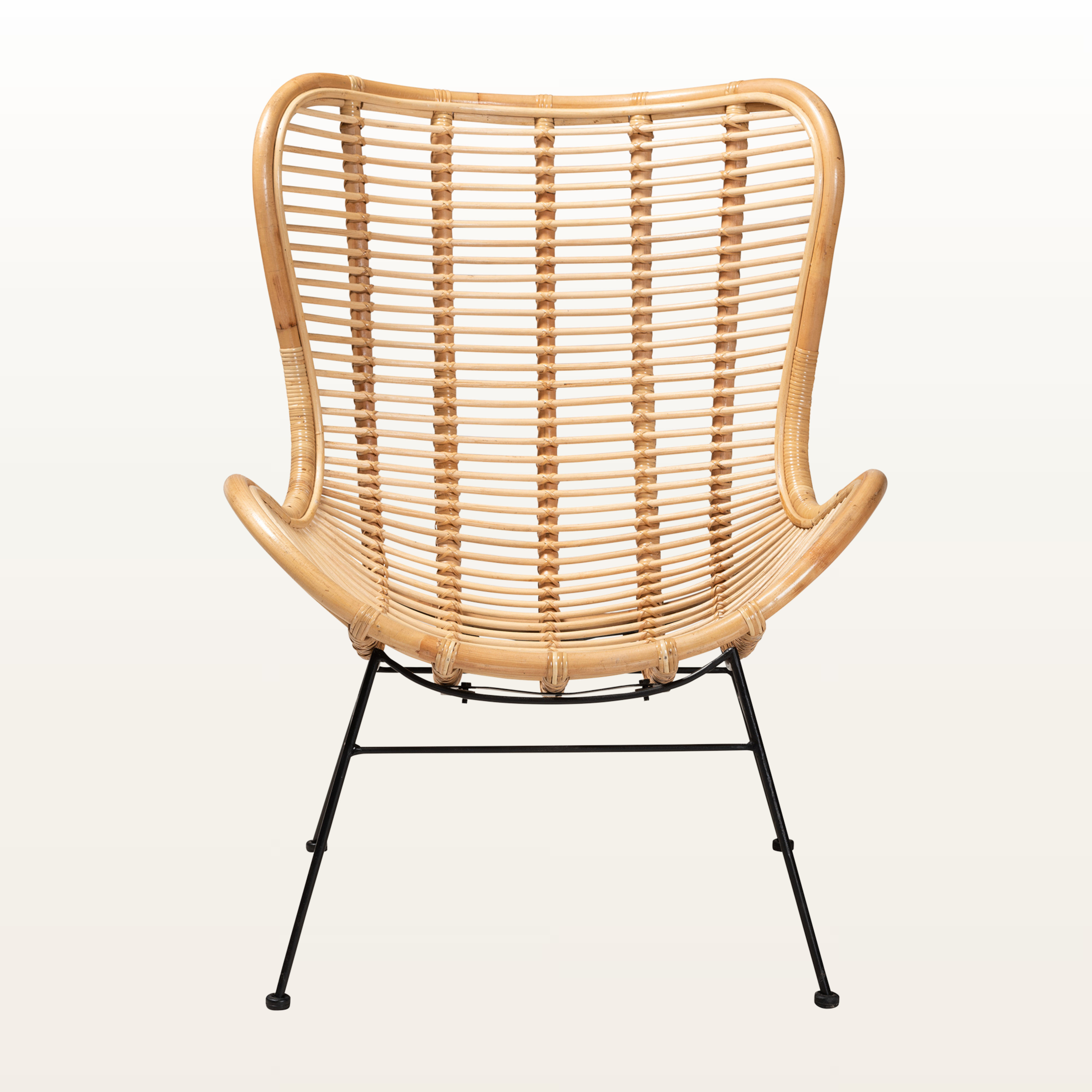 Bay Isle Home™ Nelwyn rattan accent chair in brown and black | Wayfair