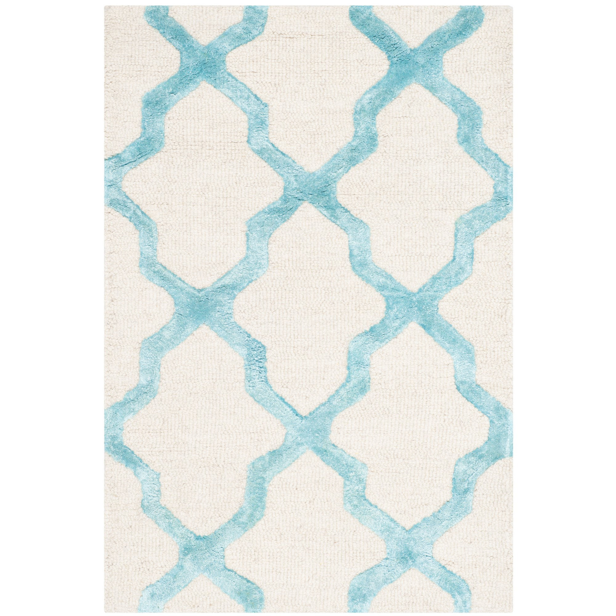 Darby Home Co Cambridge Hand Tufted Wool, Viscose Geometric Rug ...