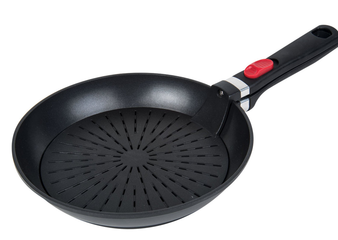 Master Pan Master Pan Non-Stick Cast Aluminum Fat-Free Fry Pan with ...