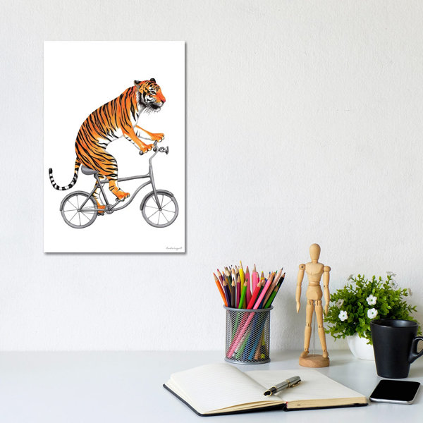 Happy Larry Tiger On Bike | Wayfair.co.uk