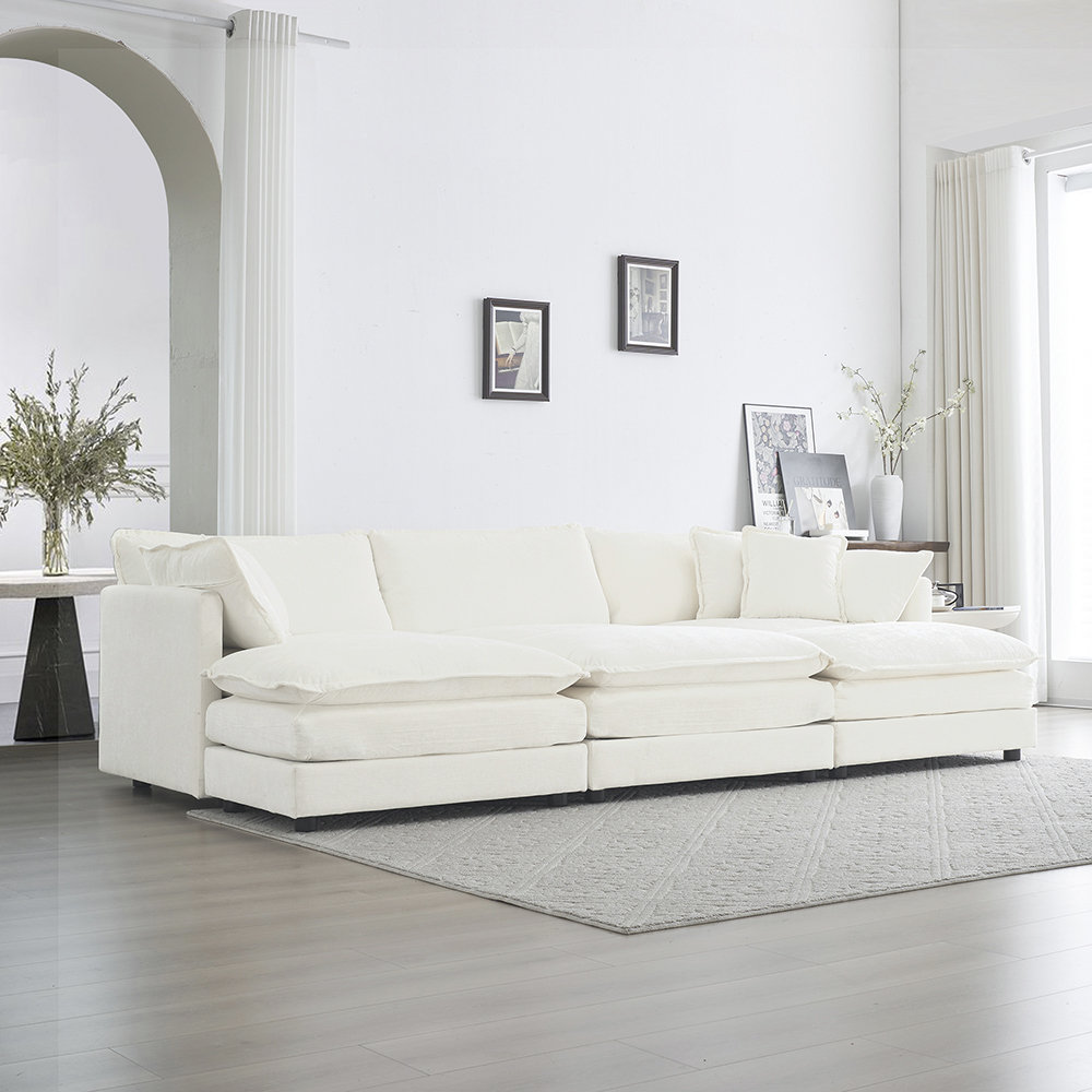 Hokku Designs Modular 6 Seater Sectional Super Soft Sofa with 3 ...