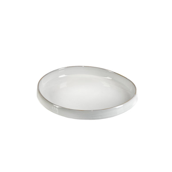Mercer41 Cherol Large Round White Ceramic Platter, Food-Safe, Appetizer ...