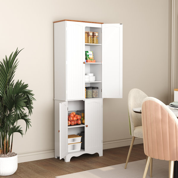 Red Barrel Studio® 72" Kitchen Pantry, Storage Cabinet With Adjustable ...