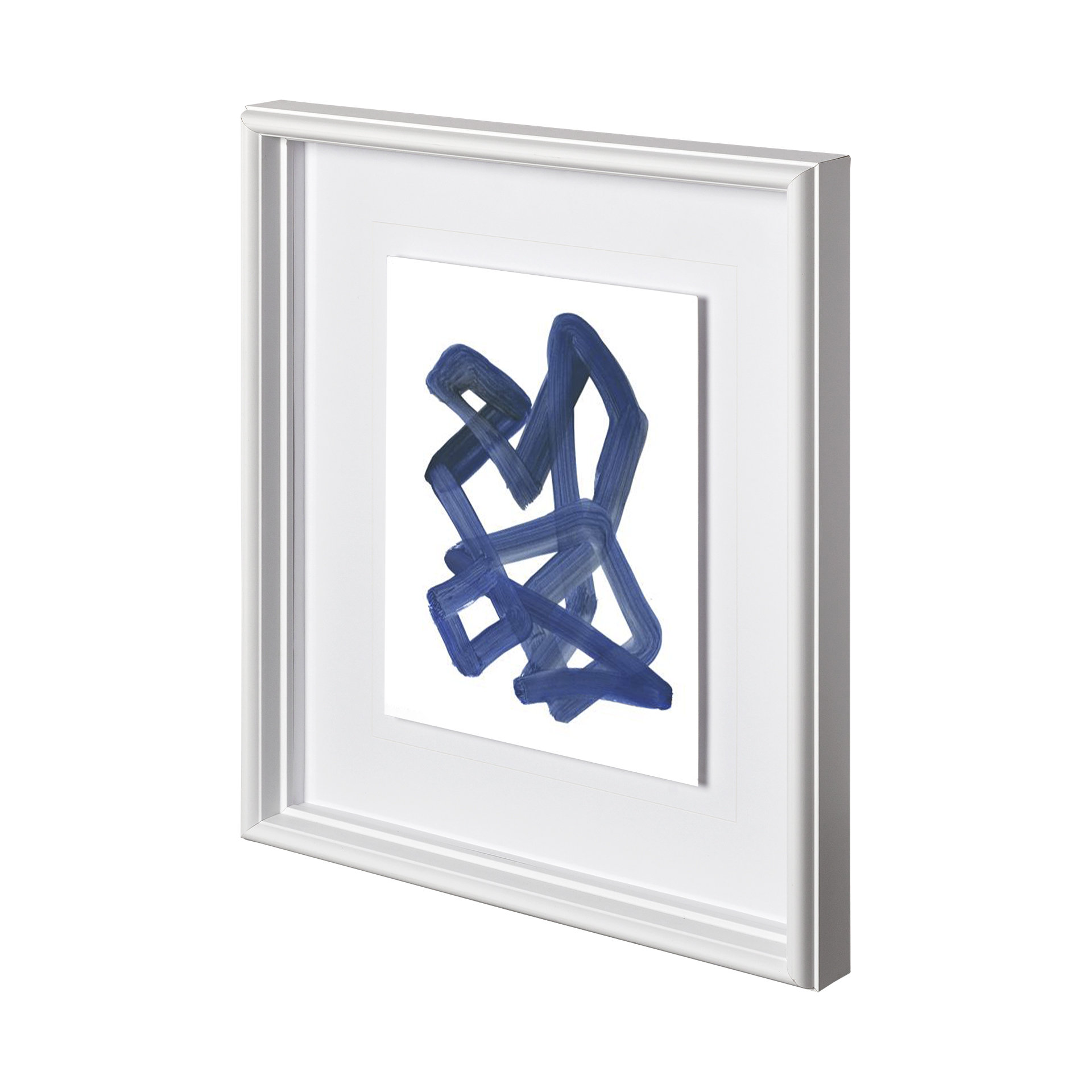 Brayden Studio Continuous Blue 1 Framed On Paper Print | Wayfair