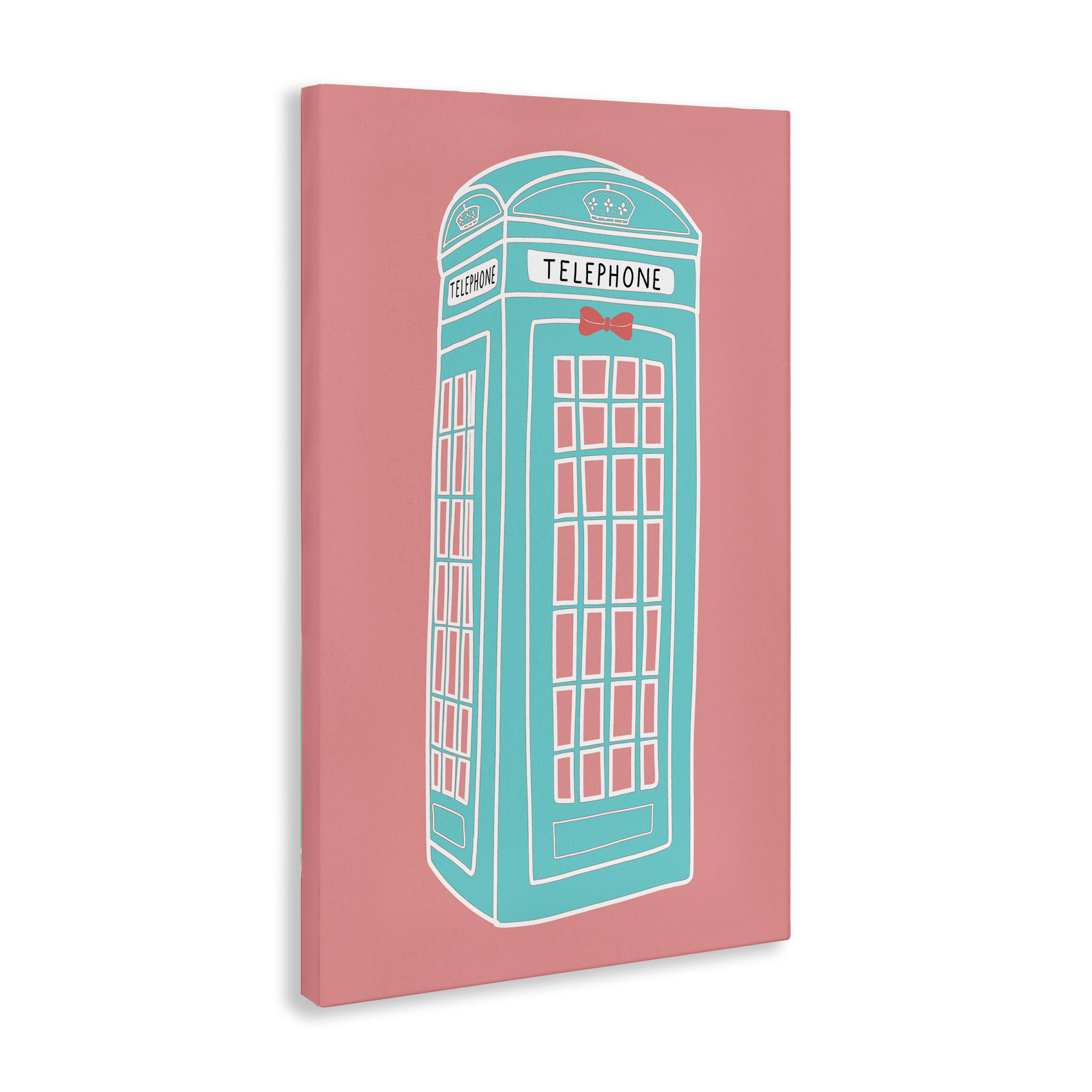 Winston Porter Pastel Telephone Booth Canvas Wall Art by Jen Bucheli ...