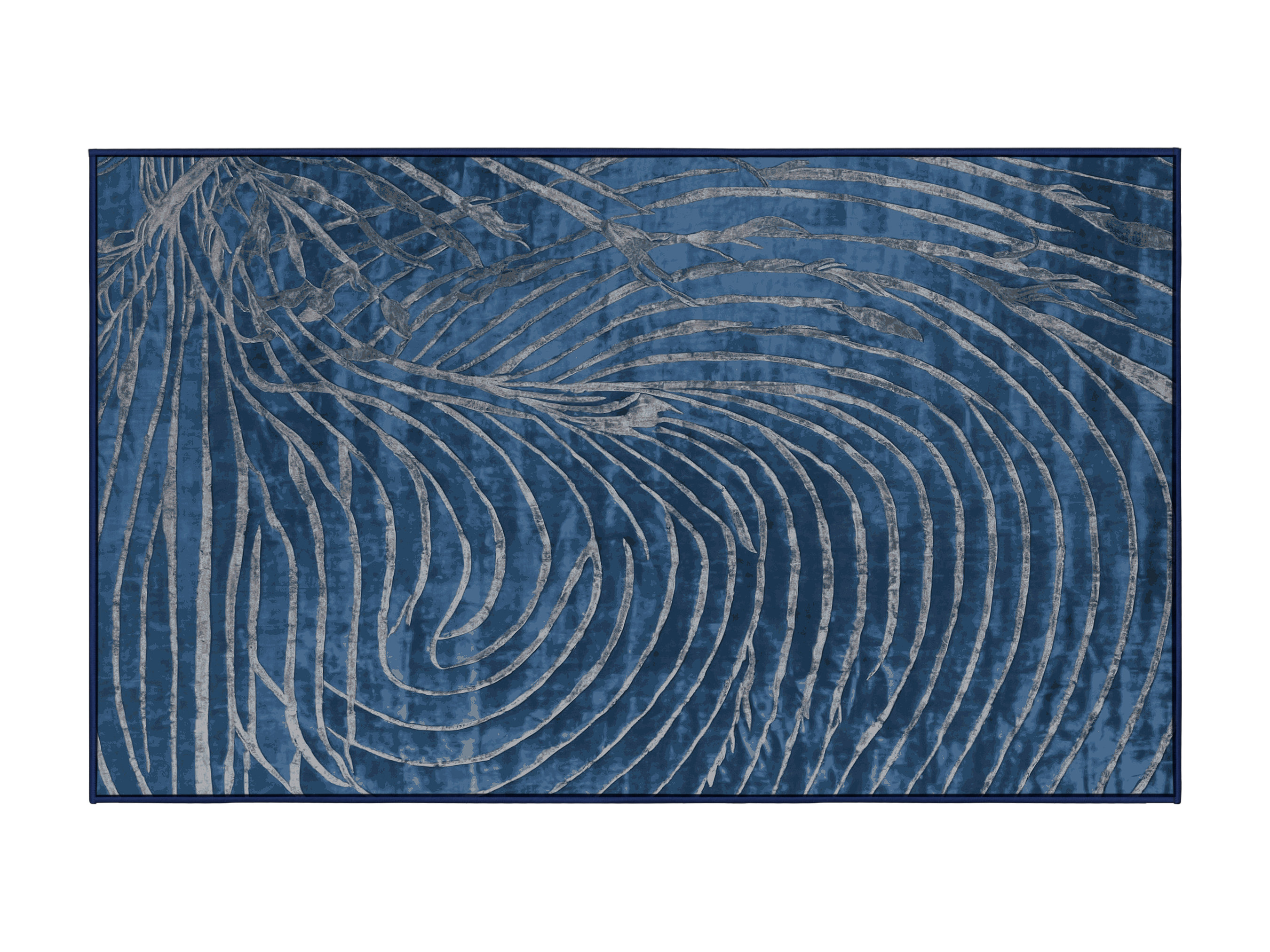 Ivy Bronx Machine Washable Blue Area Rug | Wayfair