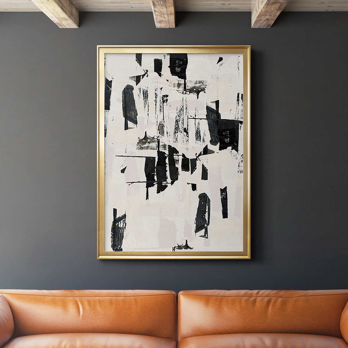 Brayden Studio® Tiles And Texture Abstract Angles VI Framed On Paper ...