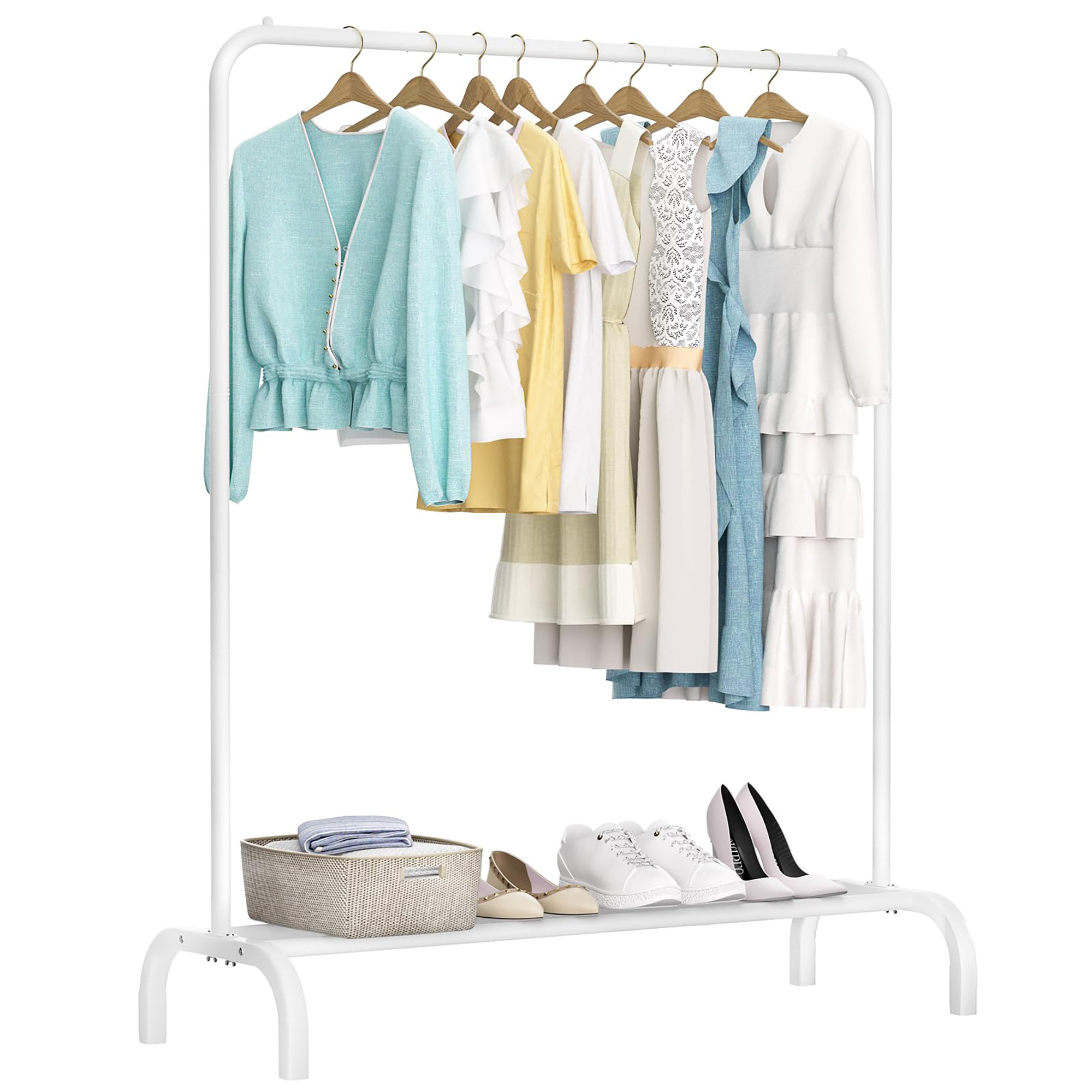 Rebrilliant Clothing Racks for Hanging Clothes, Garment Rack for ...