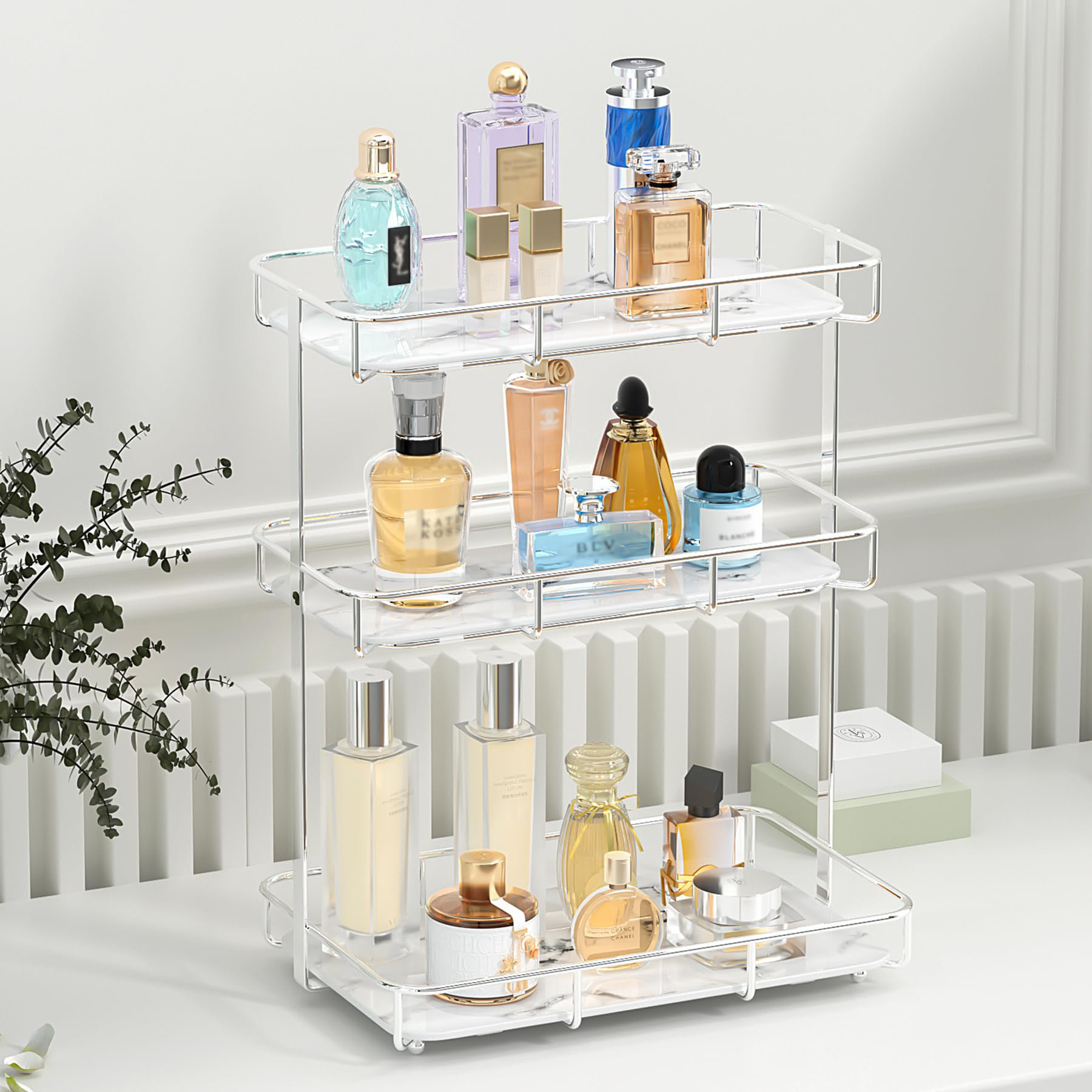 Everly Quinn Bathroom Organizer Countertop Perfume Organizer Makeup ...