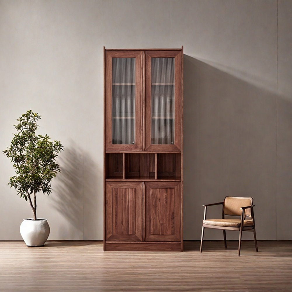 Kaoloupin Pure solid wood black walnut bookcase - Wayfair Canada