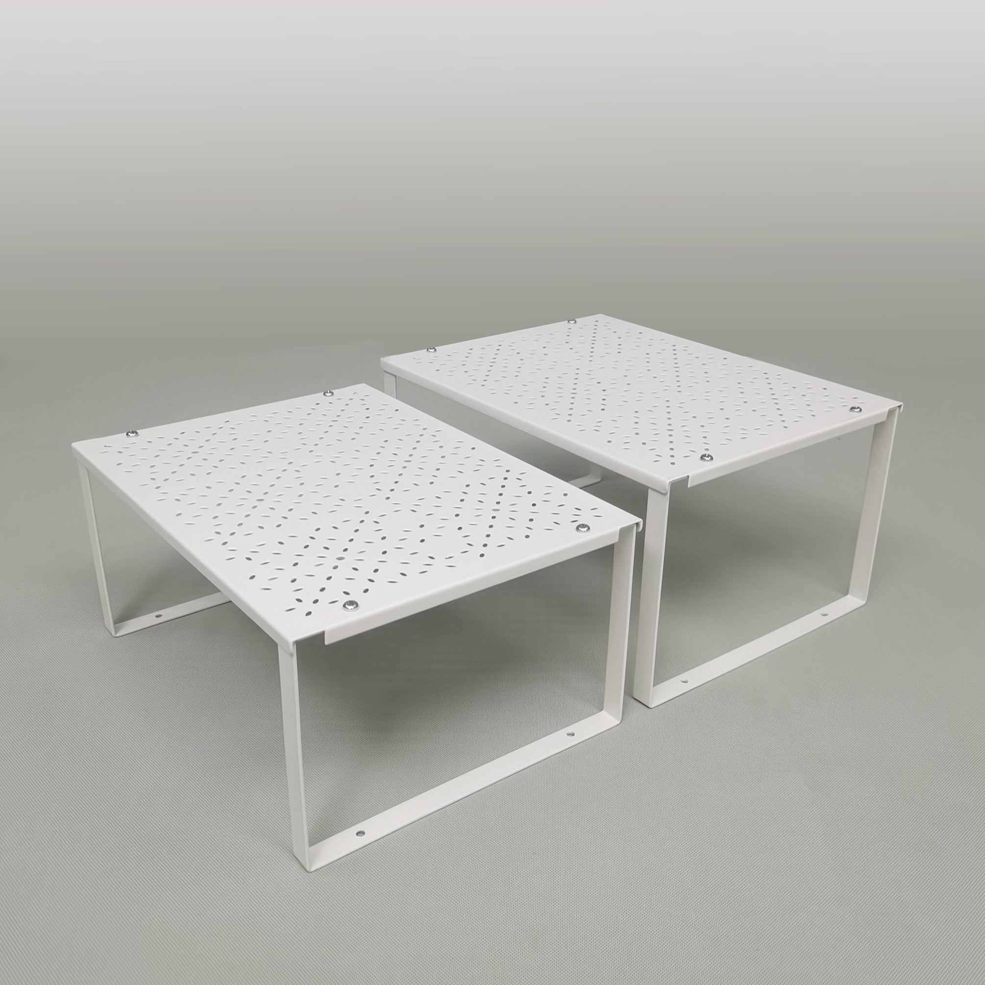 Rebrilliant Mieya Storage Shelf Riser Rack Two in One 12x9x6 Metal ...