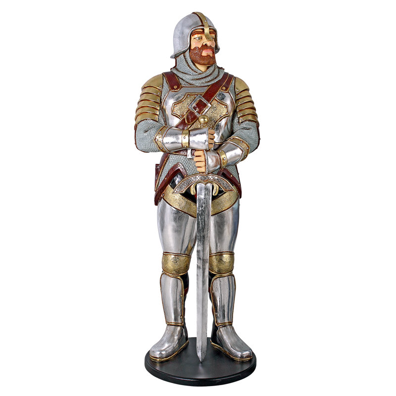 Design Toscano Medieval Knight of the Round Life-Size Statue | Wayfair