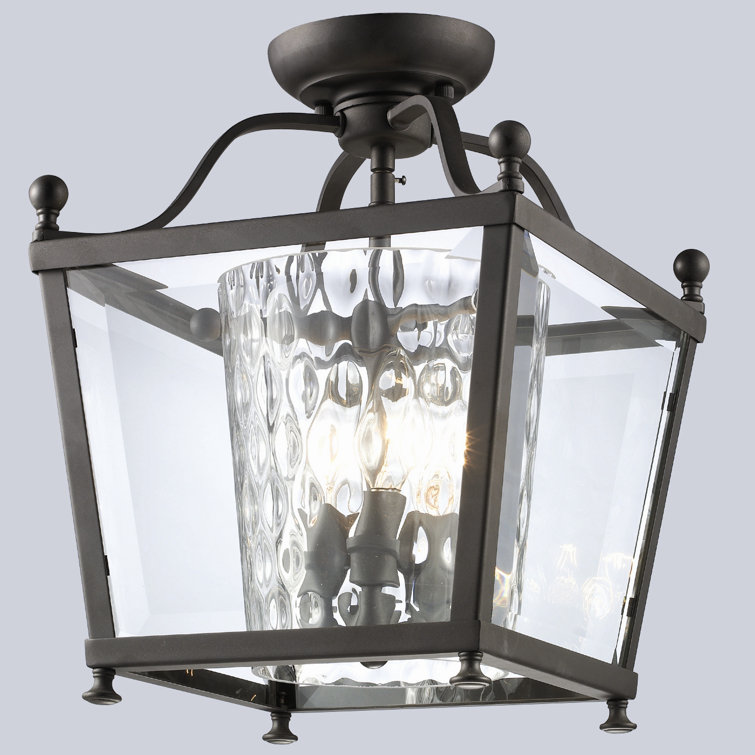 Cully 3 - Light Unique/Statement Square Semi Flush Mount, (incomplete box)