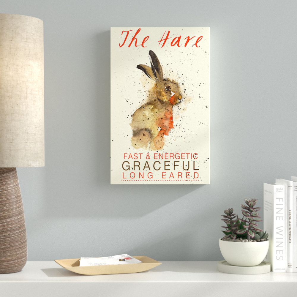 Ebern Designs Hare Breed - Wrapped Canvas Graphic Art Print | Wayfair