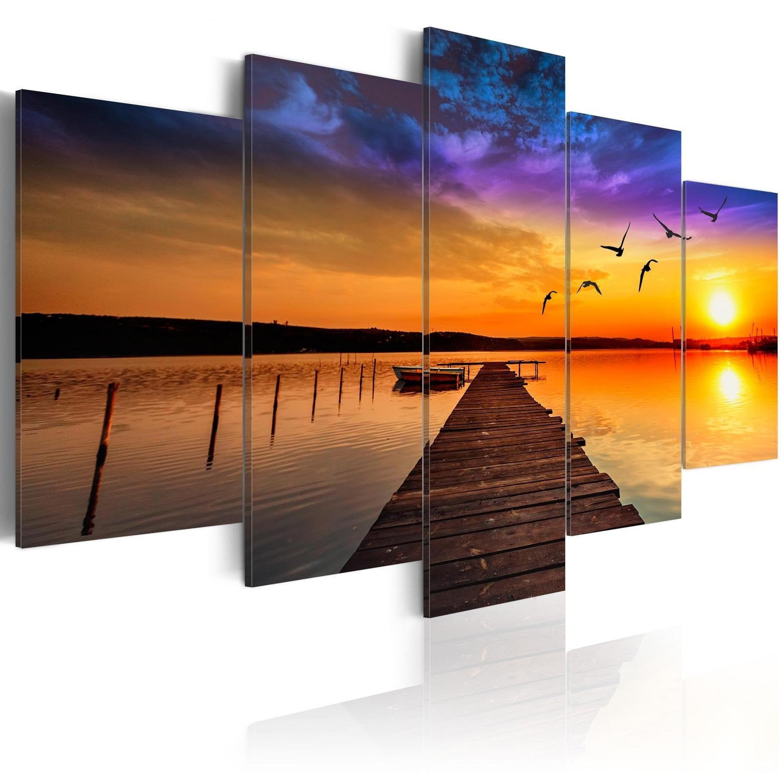 Latitude Run® Cabrillo Stretched Canvas Landscape Art - Romantic Lake ...