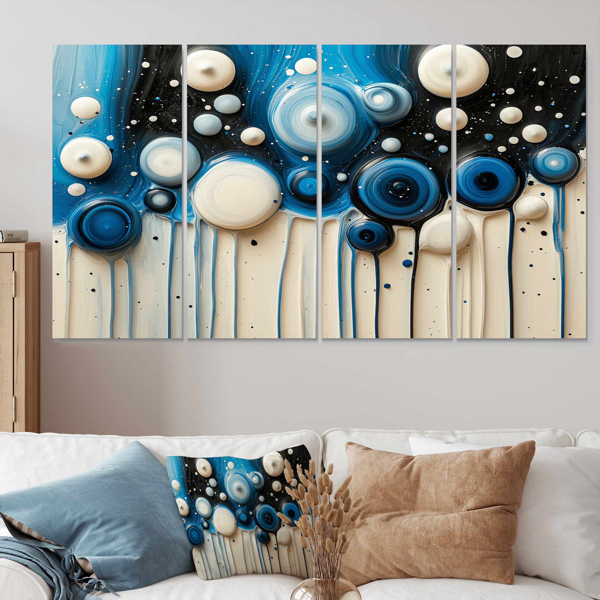 Orren Ellis Rhythmic Drizzle Drip Paint River I - Drip Painting Wall ...