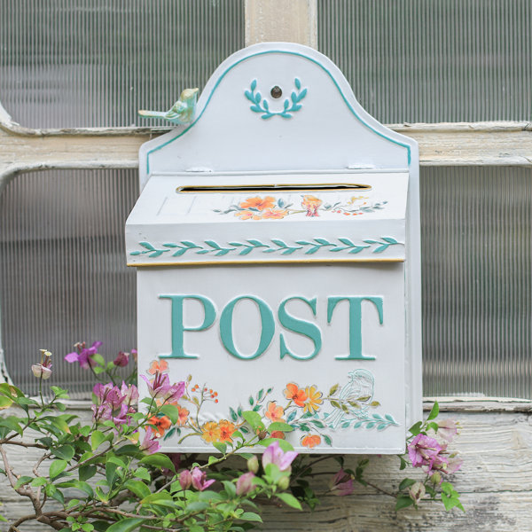 East Urban Home Vintage Wall Mounted Mailbox for Outside Home Garden ...