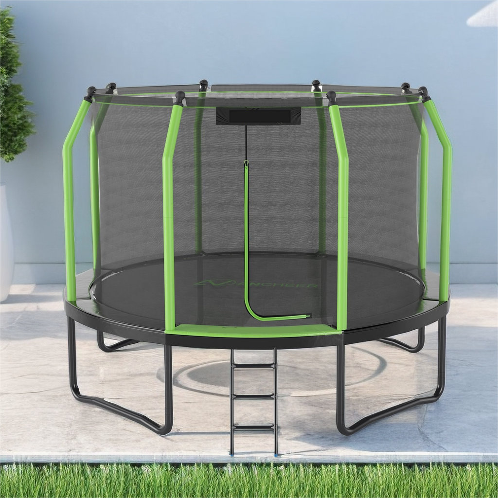 Himimi 12' Round Backyard Trampoline with Safety Enclosure | Wayfair