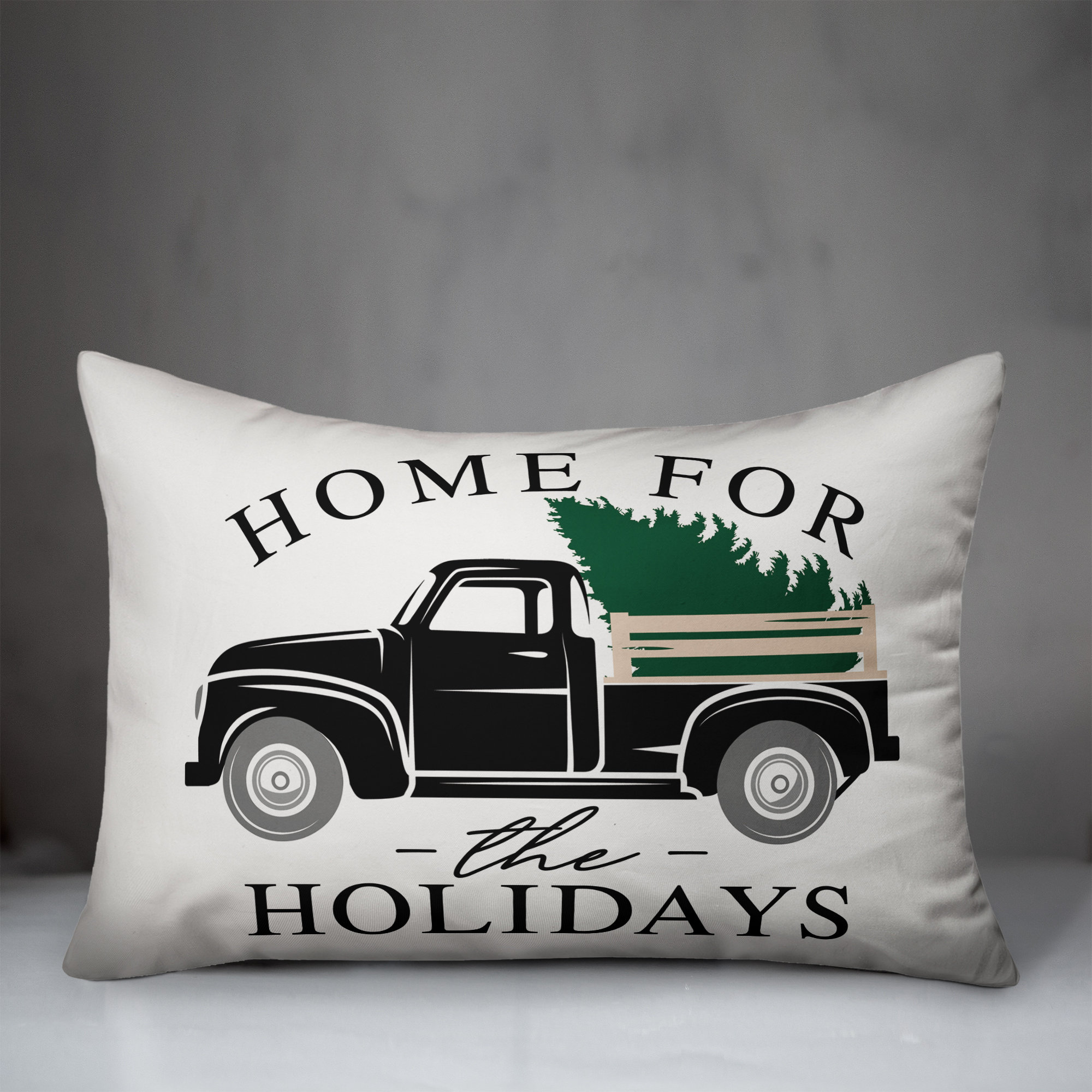 Designs Direct Creative Group Home for the Holidays Truck Lumbar Pillow ...