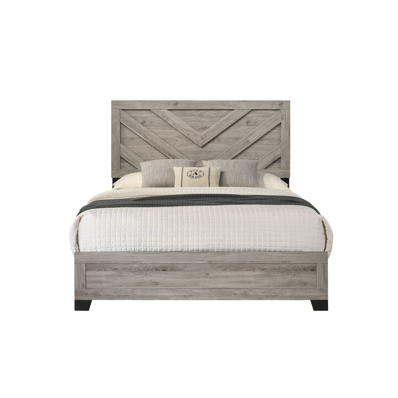Mercer41 Mari Light Gray Finish Queen Bed | Wayfair