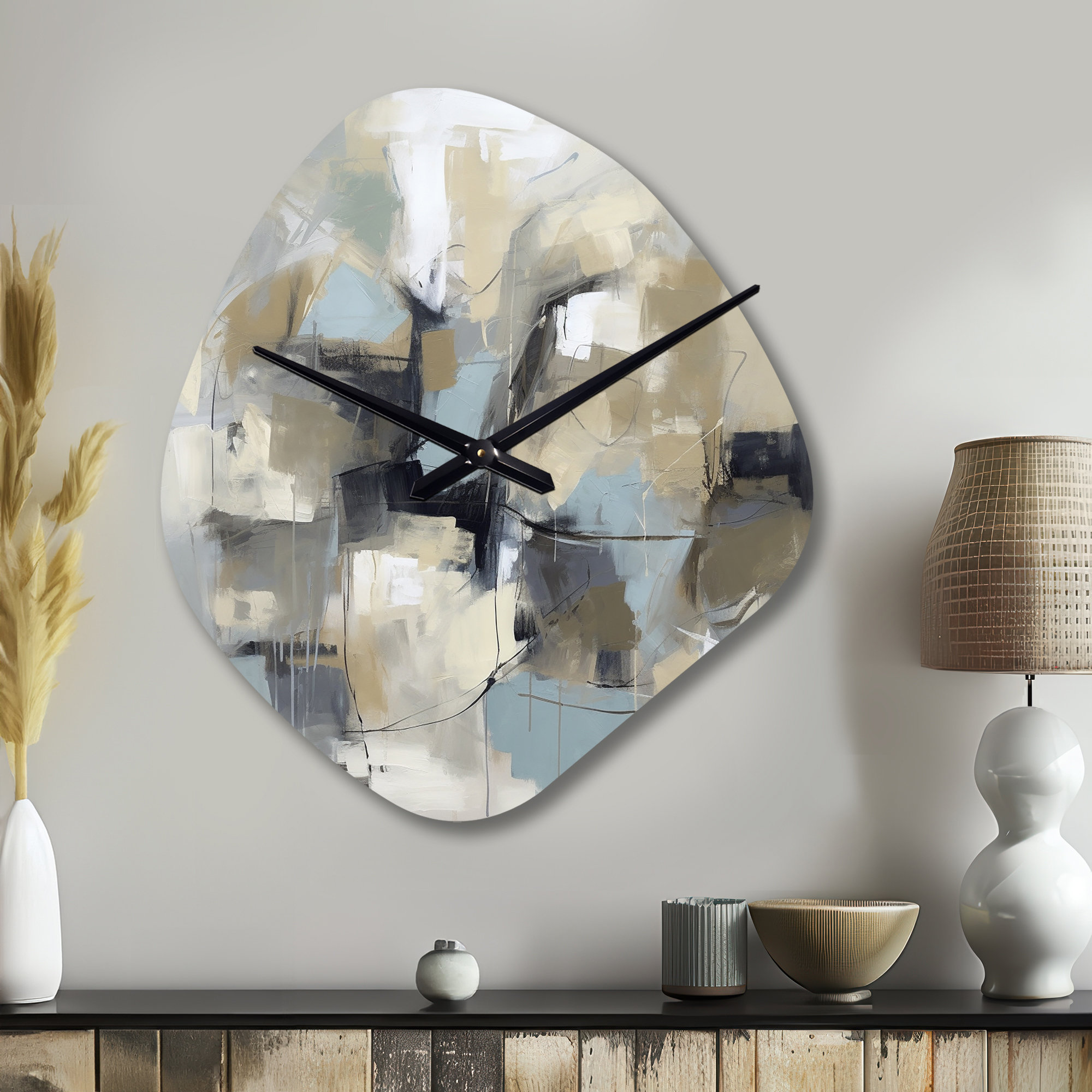 Design Art Beige And Grey Unbounded Creativity I - Nebula Shape ...