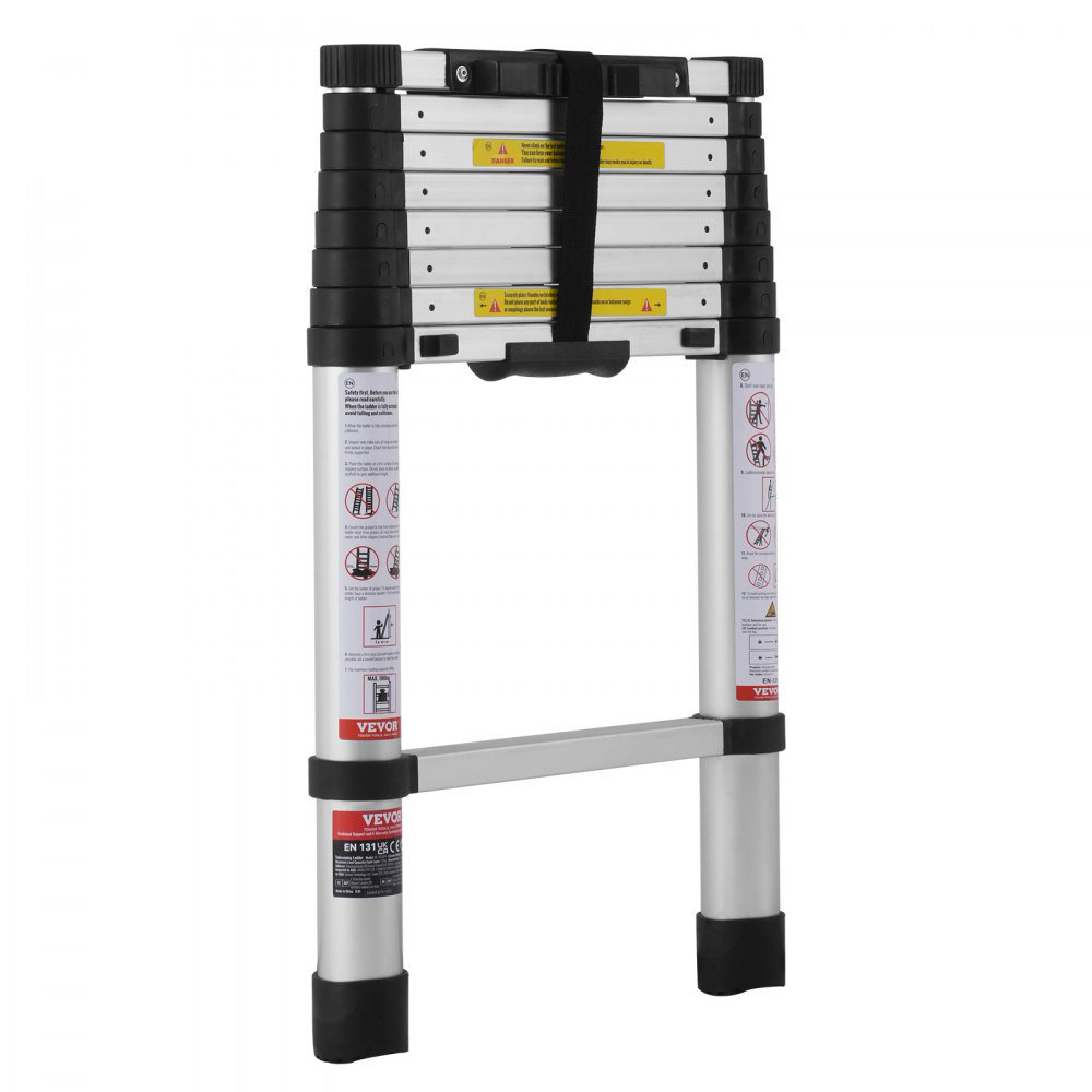 WFX Utility™ Telescoping Extension Ladder 8.5FT One-button Retraction ...