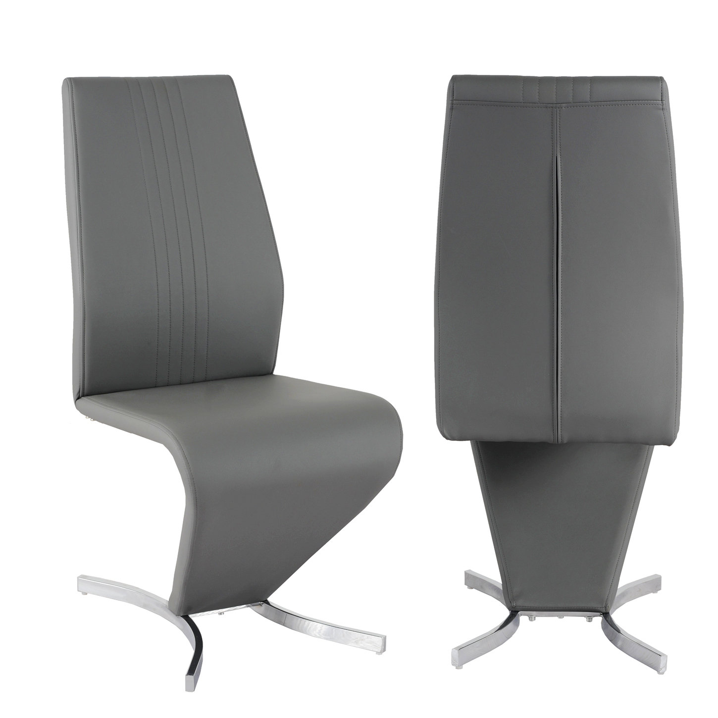 Ivy Bronx Set Of 2 Modern Contemporary Upholstery Z-Shape Chair | Wayfair